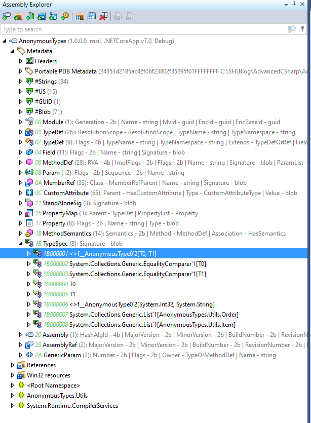 Advanced C Anonymous Types